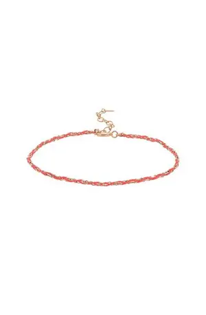 BEARFRUIT JEWELRY Sterling Silver 18k Gold Plated Katarina Bracelet Red