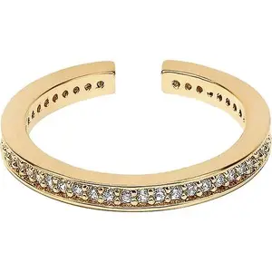 BEARFRUIT JEWELRY 14k Plated Crystal Band Ring - Gold