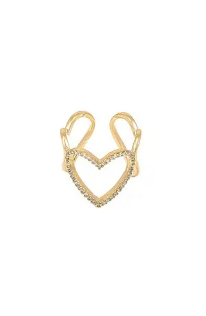 BEARFRUIT JEWELRY 14k Plated Mae Triple Heart Statement Ring - Gold