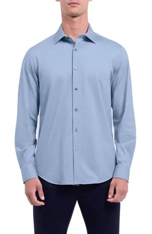 Bugatchi Jimmy Ooohcotton® Button-up Shirt Ice