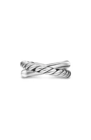 David Yurman Crossover Two Row Ring - Silver