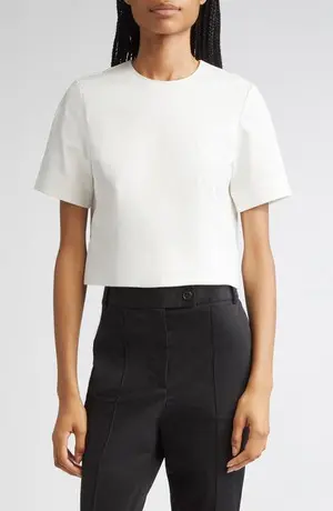Partow Tori Stretch Cotton Crop Top