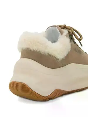 Moon Boot City Shearling Platform Sneakers - Neutrals