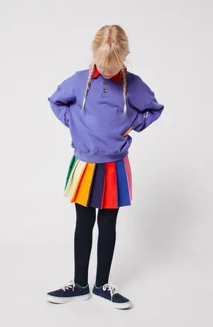BOBO CHOSES Pleated Colorblock Skirt