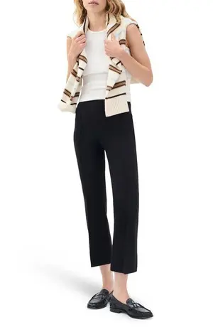 Rag & Bone Irina Ponte Kick Flare Trousers - Black