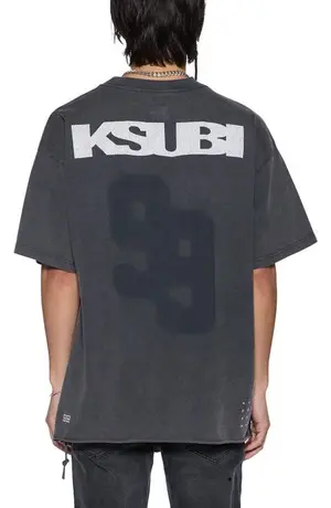 Ksubi Rugged Ekcess Oversize Graphic T-shirt - Charcoal