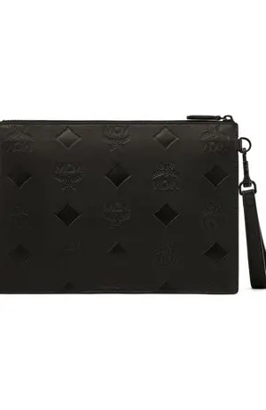 Mcm Aren Wristlet - Black
