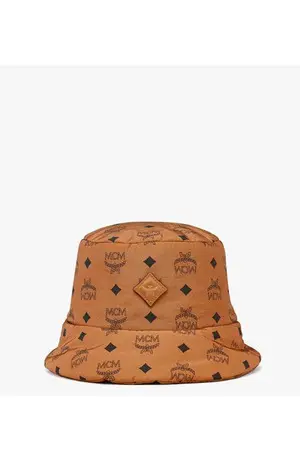 Mcm Padded Bucket Hat - Cognac