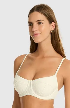 SEA LEVEL Nautique Underwire Balconette Bikini Top - Coconut