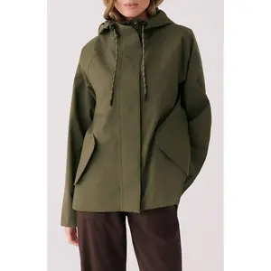 LOLE Lachine Oversize Rain Coat - Moss