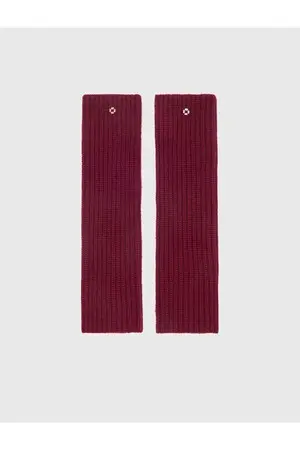 Maje Wool And Cashmere Mittens Burgundy / Red