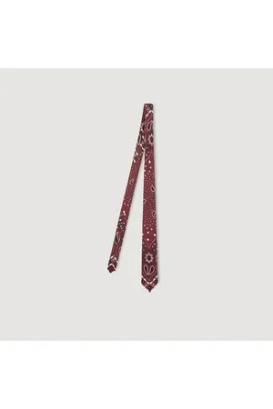 Sandro Silk Paisley Print Neck Tie