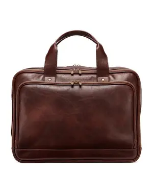 Brunello Cucinelli Calfskin Zipped Briefcase - Purple