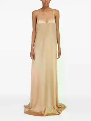 FERRAGAMO Satin Slip Long Dress - Neutrals
