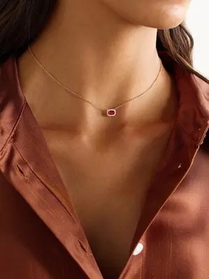 Shay 18-karat Rose Ruby And Diamond Necklace