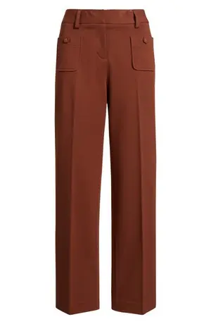 TAHARI ASL Patch Pocket Straight-leg Trousers