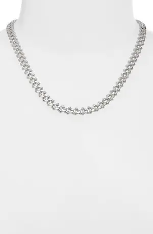 OPEN EDIT Ball Link Chain Necklace - Silver