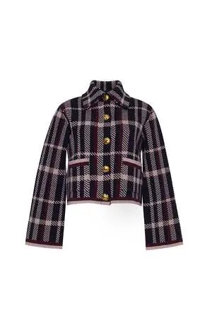 Women's Long Sleeve Plaid Jackets