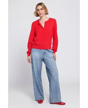 ELLE COLLECTION Fine Gauge Lightweight Cardigan