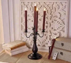 HAY & HARVEST Vintage Inspired Candelabra - One-color