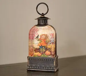 VALERIE PARR HILL Illuminated Glitter Lantern W/scene Valerie - One-color