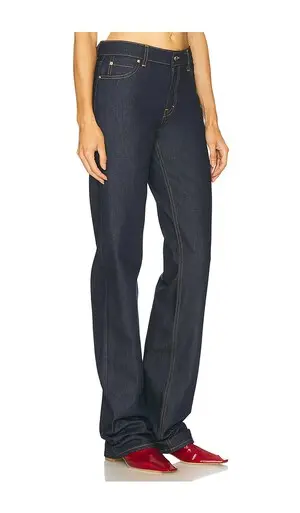 GRLFRND Graham Low Rise Straight Cuffed Denim - Blue