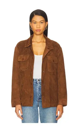 FOUND Suede Camp Shirt