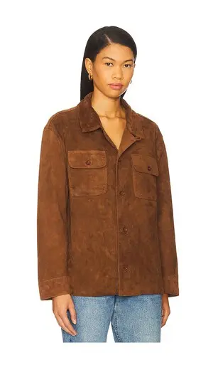 FOUND Suede Camp Shirt