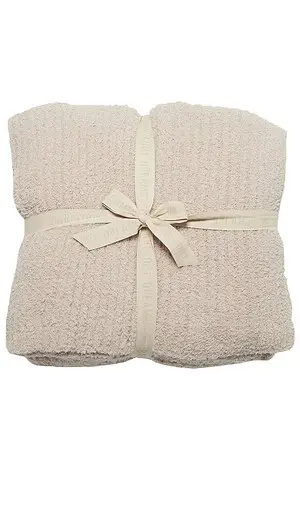 Barefoot Dreams Cozychic Ribbed Bed Blanket In Tan