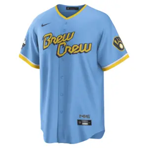 Nike Mlb Milwaukee Brewers City Connect Replica Baseball Jersey - Blue