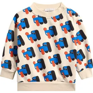 BOBO CHOSES Doggy Mate Print Organic Cotton Sweatshirt - Off White