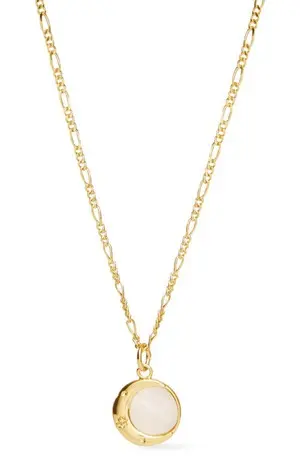 ANA LUISA Mei Moon Pendant Necklace - Gold/white