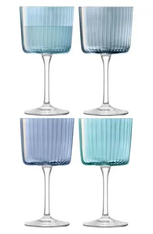 LSA Gems Set Of 4 Wine Glasses - Blue