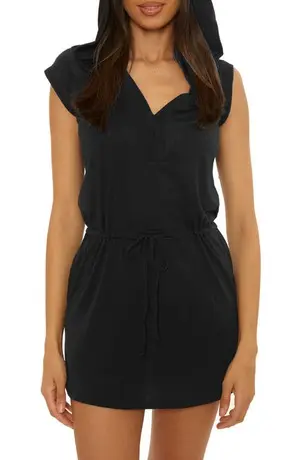 BECCA® By Rebecca Virtue Beach Date Hooded Cover-up Dress - Black