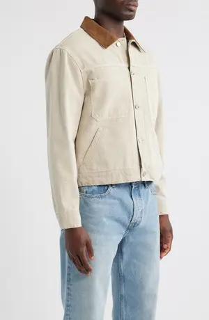 FRAME Cotton Canvas Utility Jacket