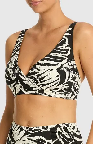 SEA LEVEL Printed Multifit Bikini Top