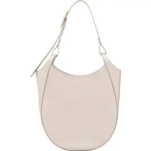 Longchamp Le Foulonne Leather Hobo Bag - Paper