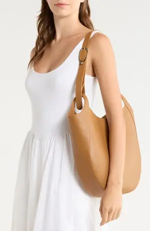 Longchamp Le Foulonne Leather Hobo Bag - Pecan
