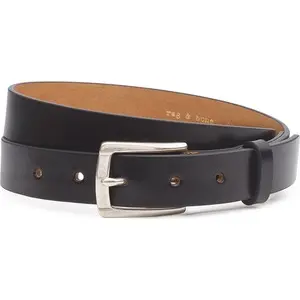 Rag & Bone Logan Leather Belt - Black