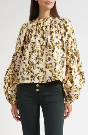 Ulla Johnson Rowena Floral Print Shirt