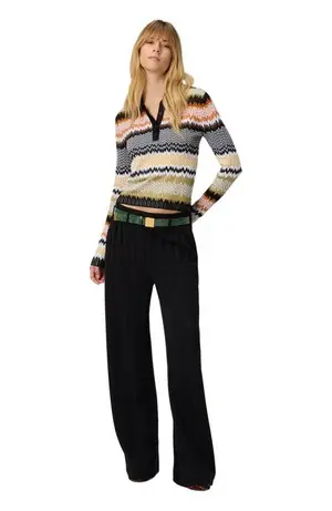 Missoni Long-sleeve Polo With Chevron Pattern - Multicoloured