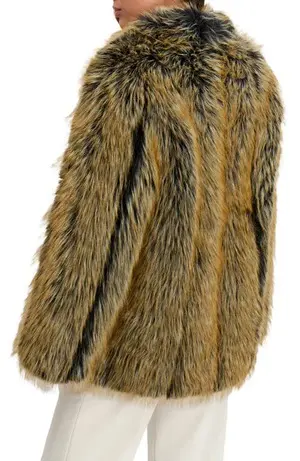 LYLA GRANT Faux Fox Jacket - Cross