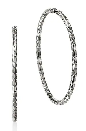 John Hardy Jh Essential Hoop Earrings - Silver