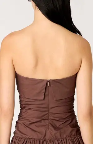 NIA Freya Strapless Dress - Chocolate