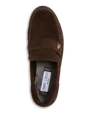 JIMMY CHOO Ellis Loafers - Chocolate