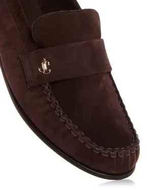JIMMY CHOO Ellis Loafers - Chocolate