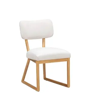 TOV FURNITURE Bobbie Performance Upcycled Fabric Dining Chair - White