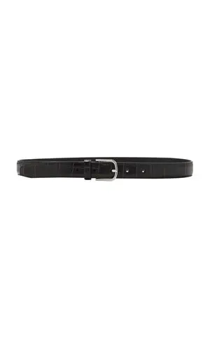 TOTEME Slim Croc-embossed Leather Belt
