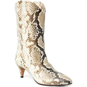 Bruno Magli Mandriana Kitten Heel Bootie - Black/white Snake