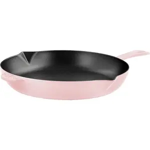 STAUB 12-inch Enameled Cast Iron Fry Pan - Pink
